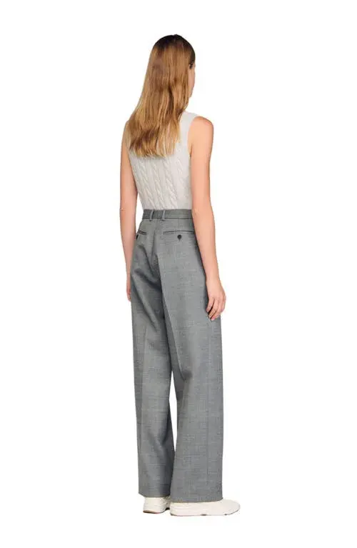 Sandro Straight-leg Wool Trousers