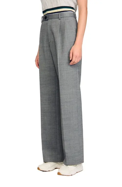 Sandro Straight-leg Wool Trousers