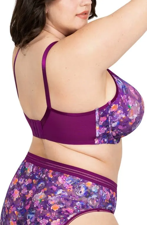 CURVY COUTURE Print Underwire Unlined Bra