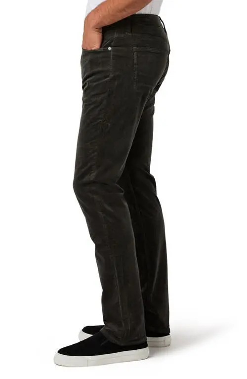 Paige Federal Slim Straight-leg Corduroy Pants - Dark Iron
