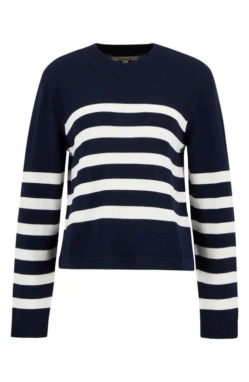 Barbour Stripe Cotton-blend Sweater - Dark Navy Stripe