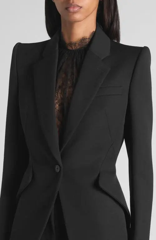 Alexander McQueen Wool One-button Blazer - Black