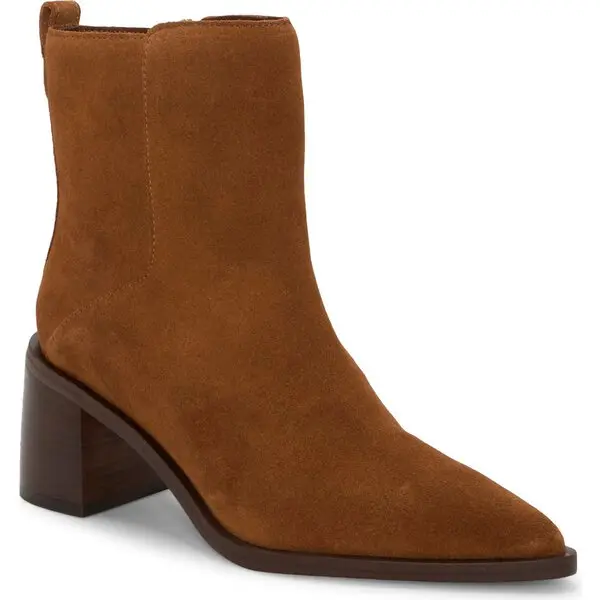 Vince Camuto Lorelai Pointed Toe Bootie - Burnt Sugar Verona