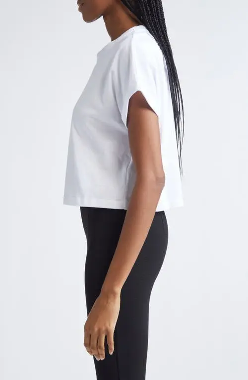 Balmain Logo Crop T-shirt - White/black