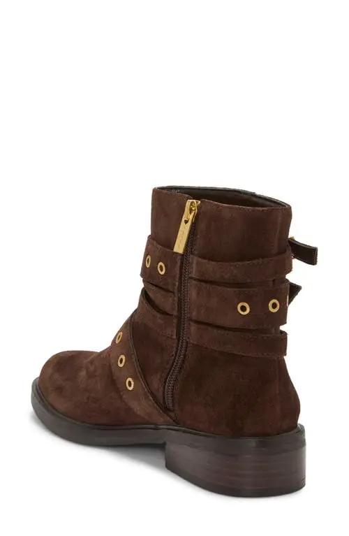 Vince Camuto Arielle Buckle Moto Boots - Brownie Verona