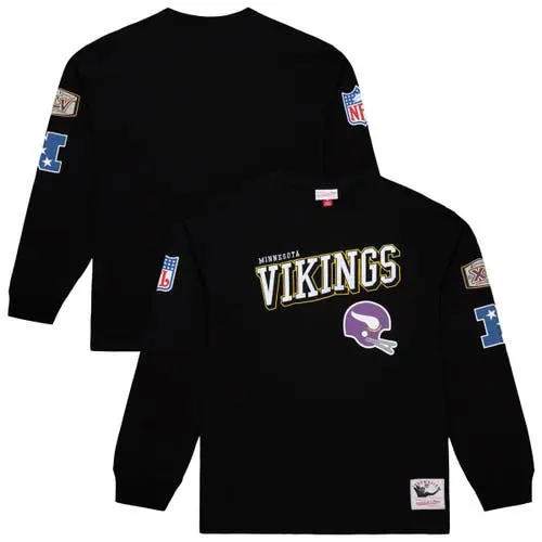 Mitchell & Ness Minnesota Vikings Training Camp Vintage Logos Long Sleeve T-shirt