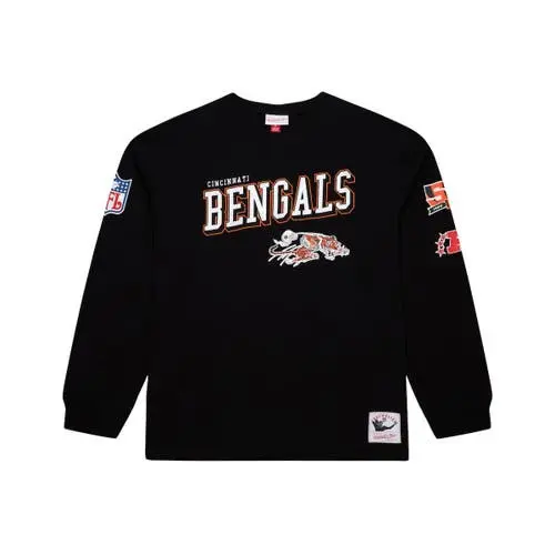 Mitchell & Ness Cincinnati Bengals Training Camp Vintage Logos Long Sleeve T-shirt