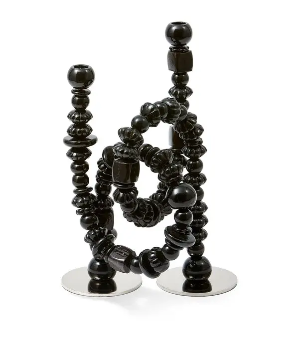 POLSPOTTEN Beads Candle Holder - Black