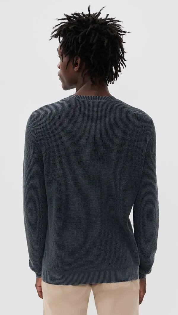 Faherty Brand Sunwashed Crew Neck Sweater - Faded Black