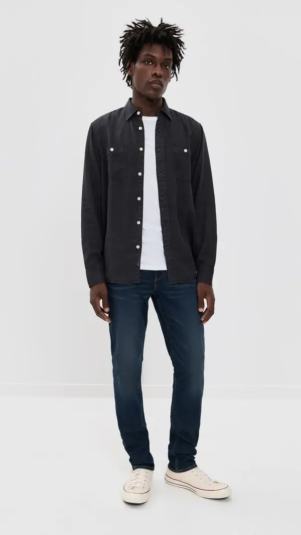 Faherty Brand The Tried And True Chambray Workshirt - Durango Black