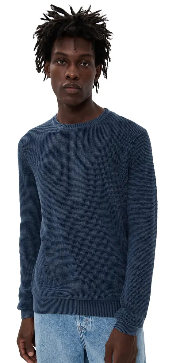 Faherty Brand Sunwashed Crew Neck Sweater - Blue Nights