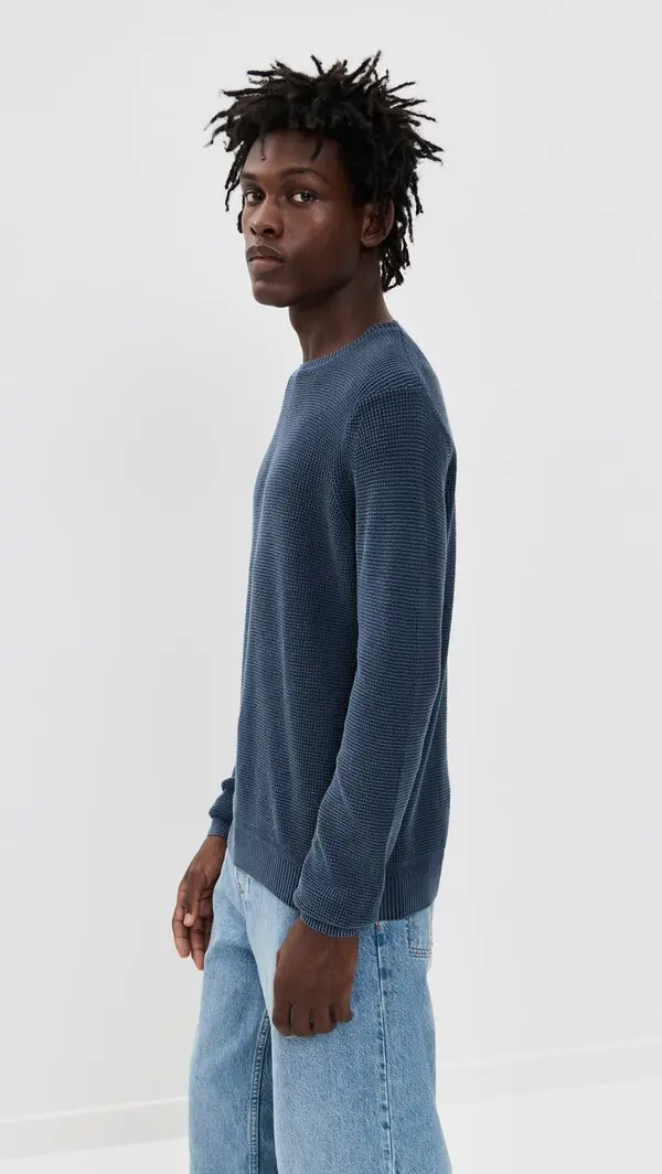 Faherty Brand Sunwashed Crew Neck Sweater - Blue Nights