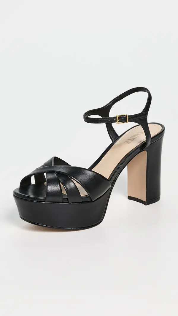 Schutz Keefa Platform Heels - Black