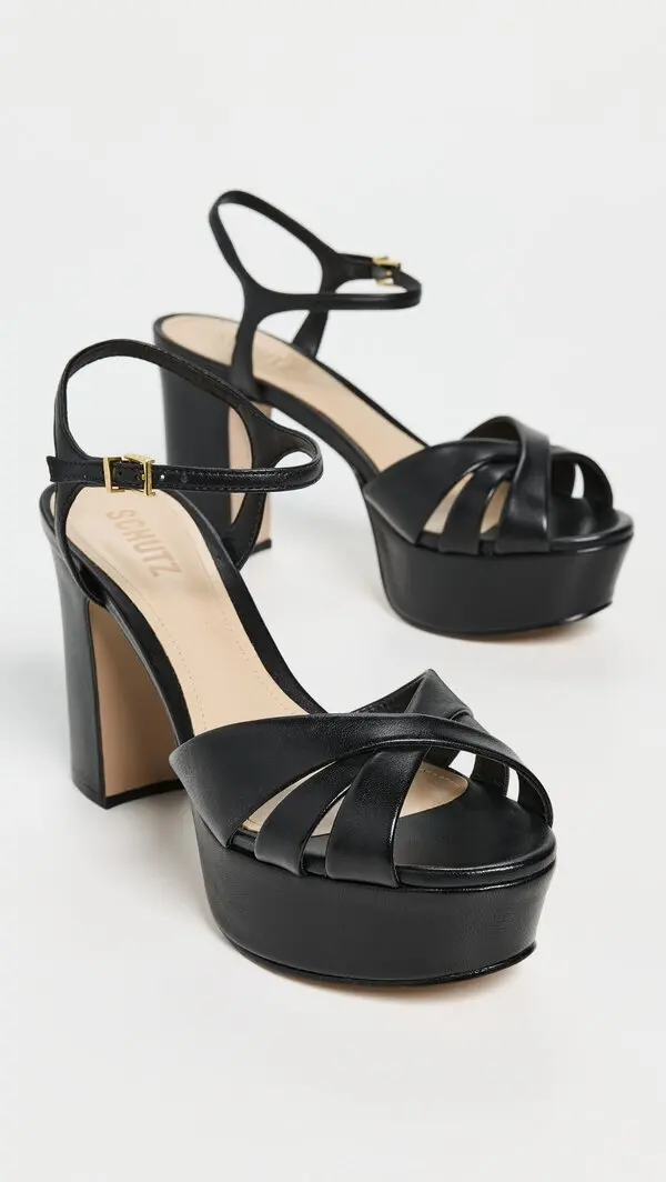 Schutz Keefa Platform Heels - Black