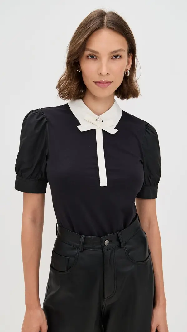 Cinq À Sept Crystal-embellished Jersey Top