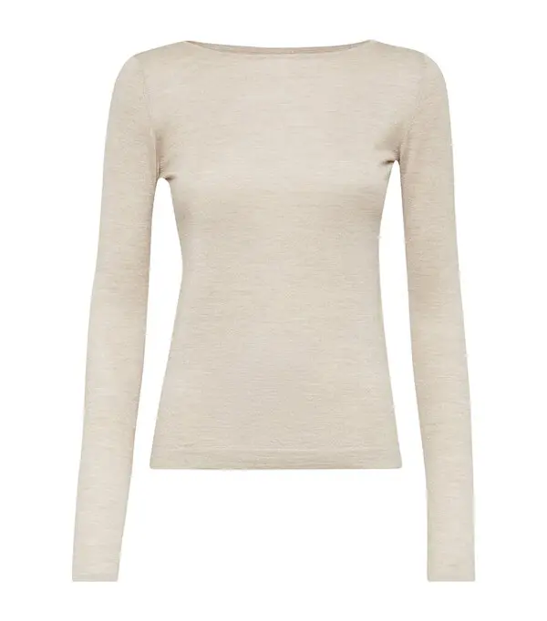 Brunello Cucinelli Cashmere-silk-blend Sweater - Beige