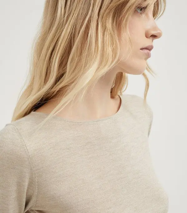 Brunello Cucinelli Cashmere-silk-blend Sweater - Beige