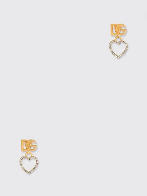 Dolce & Gabbana Heart Charm Earrings - Brown