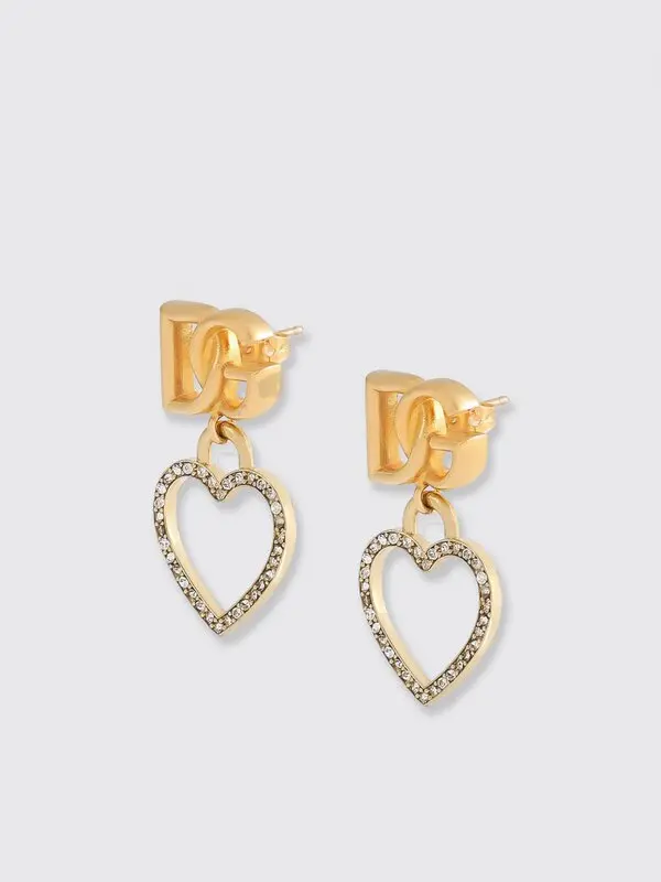 Dolce & Gabbana Heart Charm Earrings - Brown