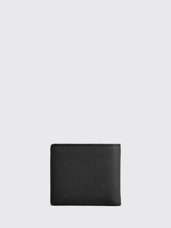 TOD'S T Timeless Grained Leather Wallet - Black