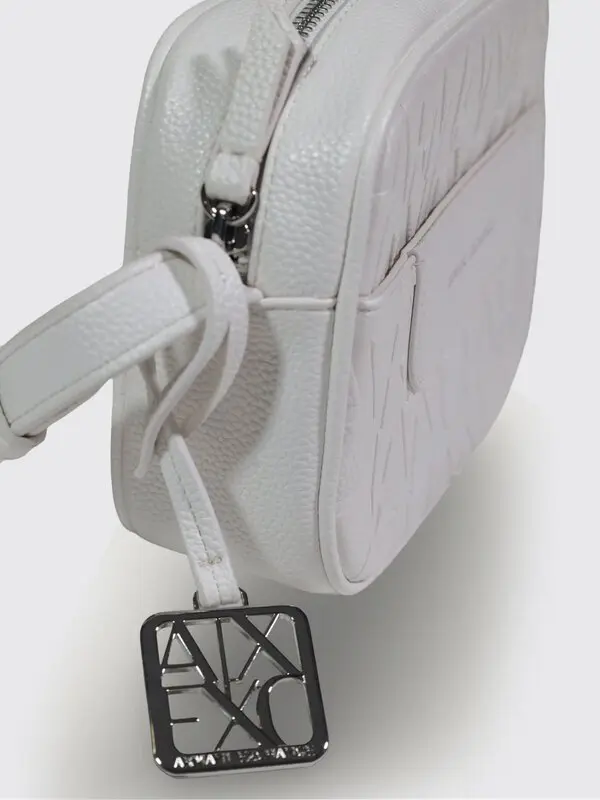 Armani Exchange Embossed Logo Camera Bag - White