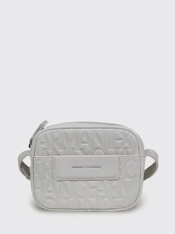 Armani Exchange Embossed Logo Camera Bag - White