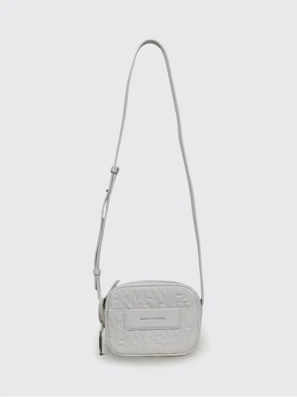 Armani Exchange Embossed Logo Camera Bag - White