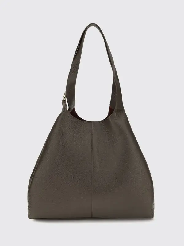 COCCINELLE C-easy Flared Tumbled Shoulder Bag With Double Handle - Mud