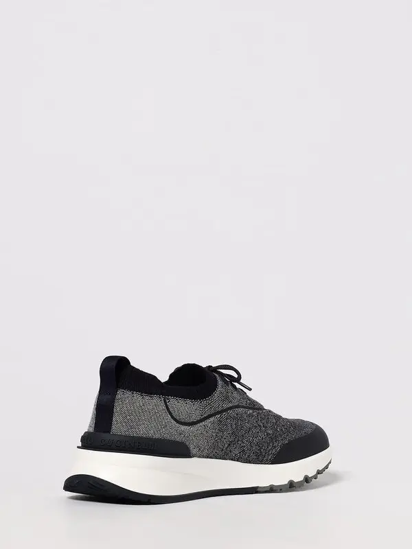 Brunello Cucinelli Lace-up Knit Sneakers - Blue
