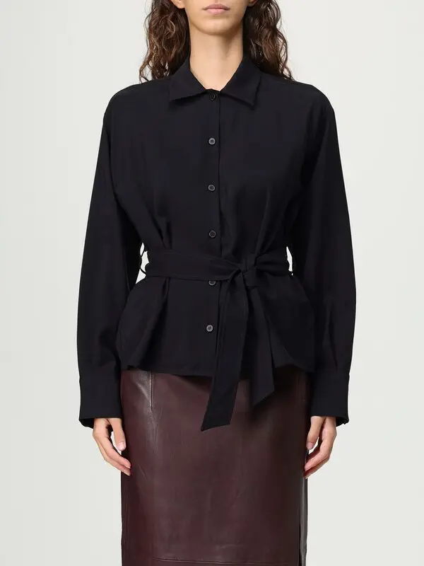 ALYSI Button-down Shirt With Tie Detail