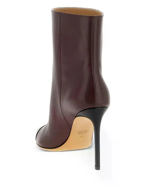 FRANCESCO RUSSO 95mm Contrasting-detail Ankle Boots