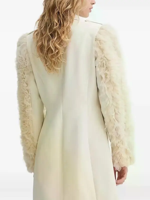 BRUUNS BAZAAR Ruffled-sleeve Double-breasted Dress