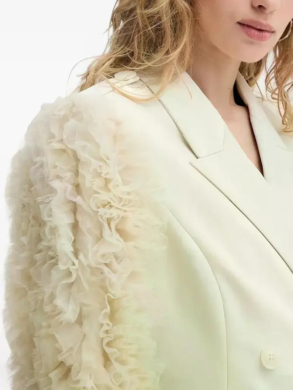 BRUUNS BAZAAR Ruffled-sleeve Double-breasted Dress