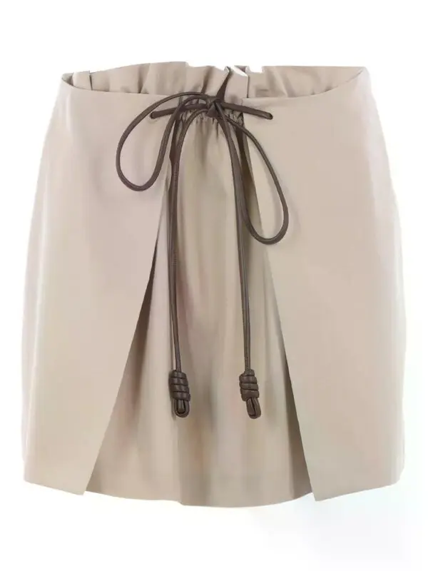 Loewe Drawstring Pleated Skirt - Neutrals
