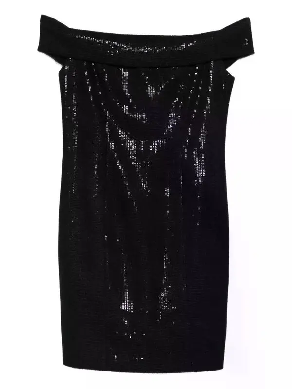 ELEH Sequin-embellished Mini Dress - Black