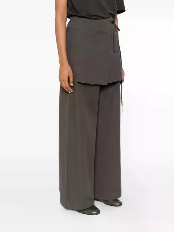 ELEH Wrap-effect Layered Trousers