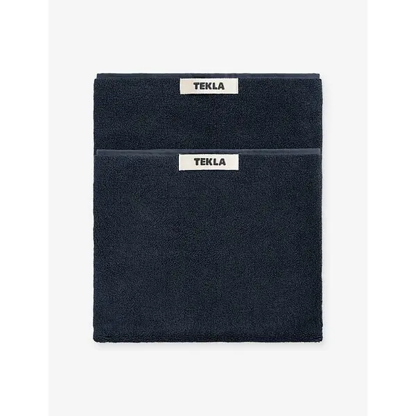 TEKLA Heavyweight Terry-cotton Bath Sheet - Night Blue