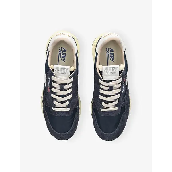 AUTRY Reelwind Low Runner Leather And Nylon Trainers - Navy