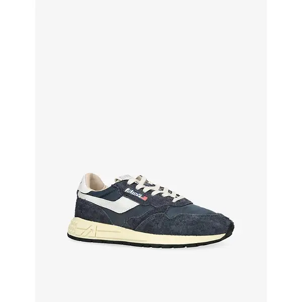 AUTRY Reelwind Low Runner Leather And Nylon Trainers - Navy