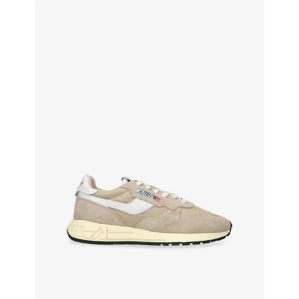 AUTRY Reelwind Low Runner Leather And Nylon Trainers - Beige
