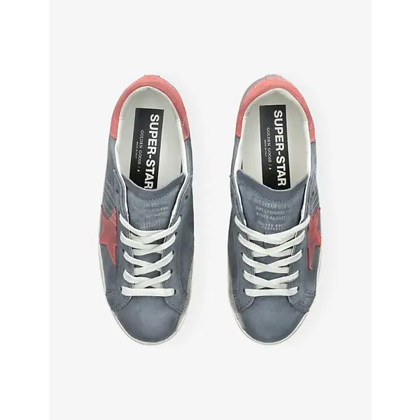 GOLDEN GOOSE Super-star Suede Low-top Trainers - Blue