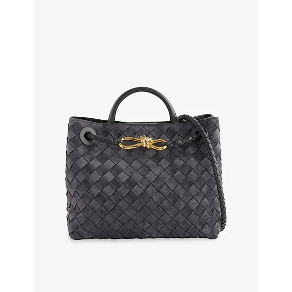 Bottega Veneta Andiamo Small Suede Tote Bag - Graphite-mb-graphite