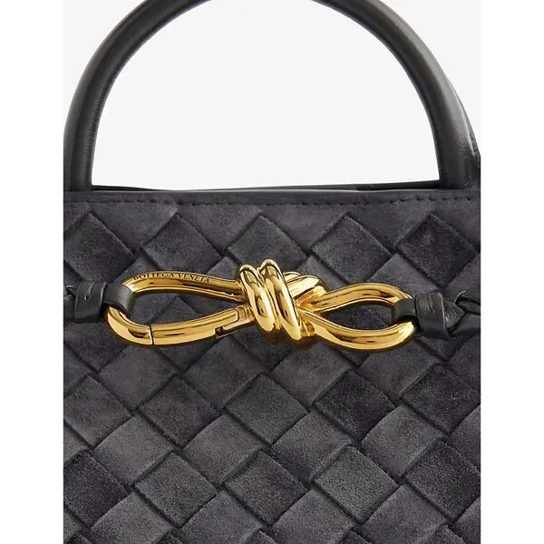 Bottega Veneta Andiamo Small Suede Tote Bag - Graphite-mb-graphite