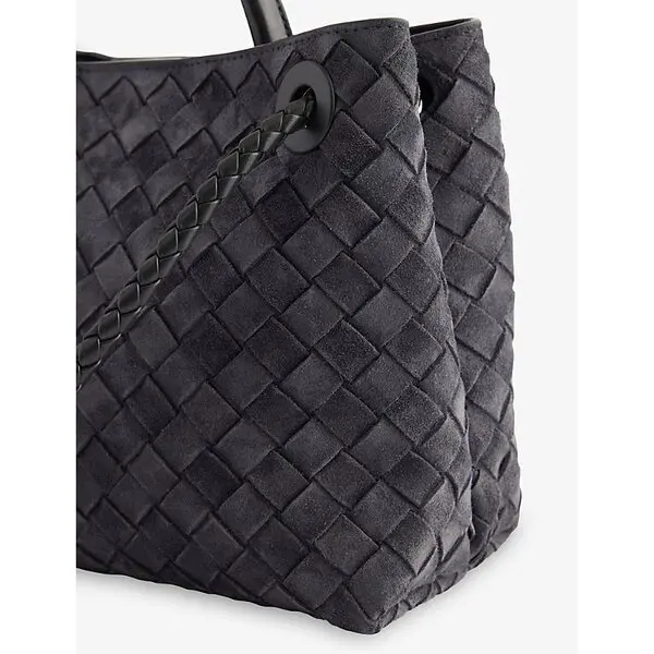Bottega Veneta Andiamo Small Suede Tote Bag - Graphite-mb-graphite