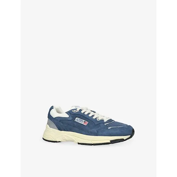 AUTRY Hyperway Suede And Mesh Low-top Sneakers - Blue