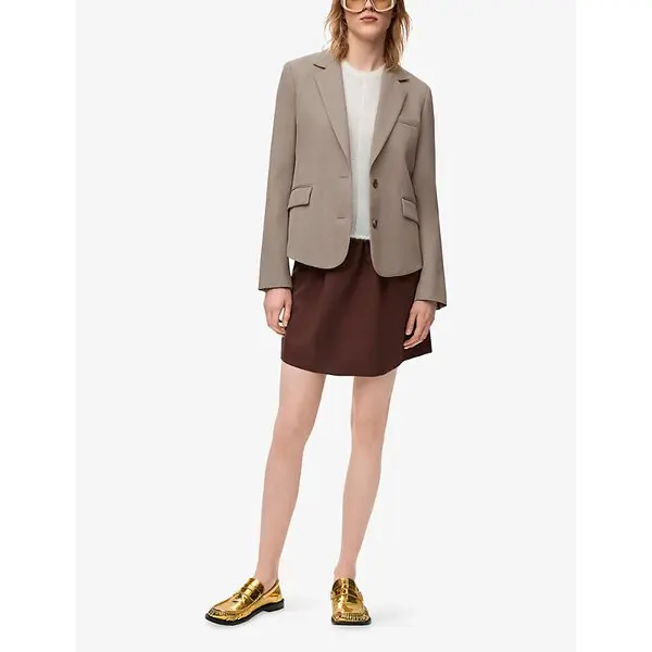 Loewe Tailored Ruched-back Wool-blend Jacket
