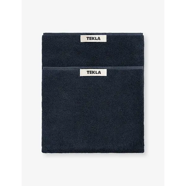 TEKLA Heavyweight Terry Cotton Hand Towel - Night Blue