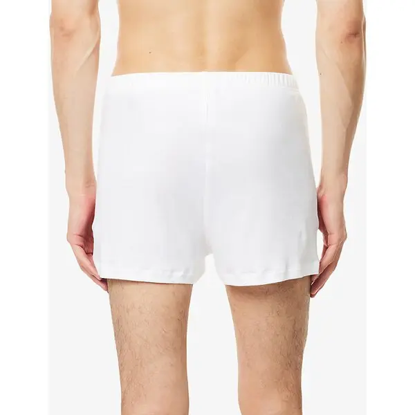 Hanro Sea Island Cotton Boxer Trunks - White