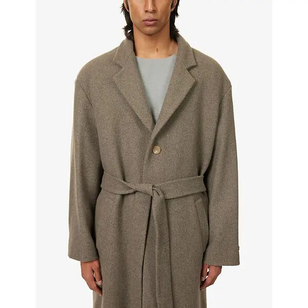 Fear Of God Single-breasted Relaxed-fit Wool Coat
