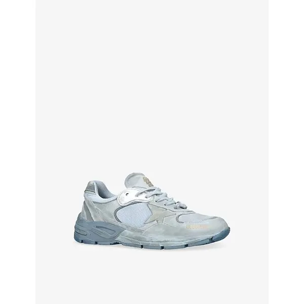 GOLDEN GOOSE Dad-star Suede And Mesh Low-top Trainers - Pale Blue